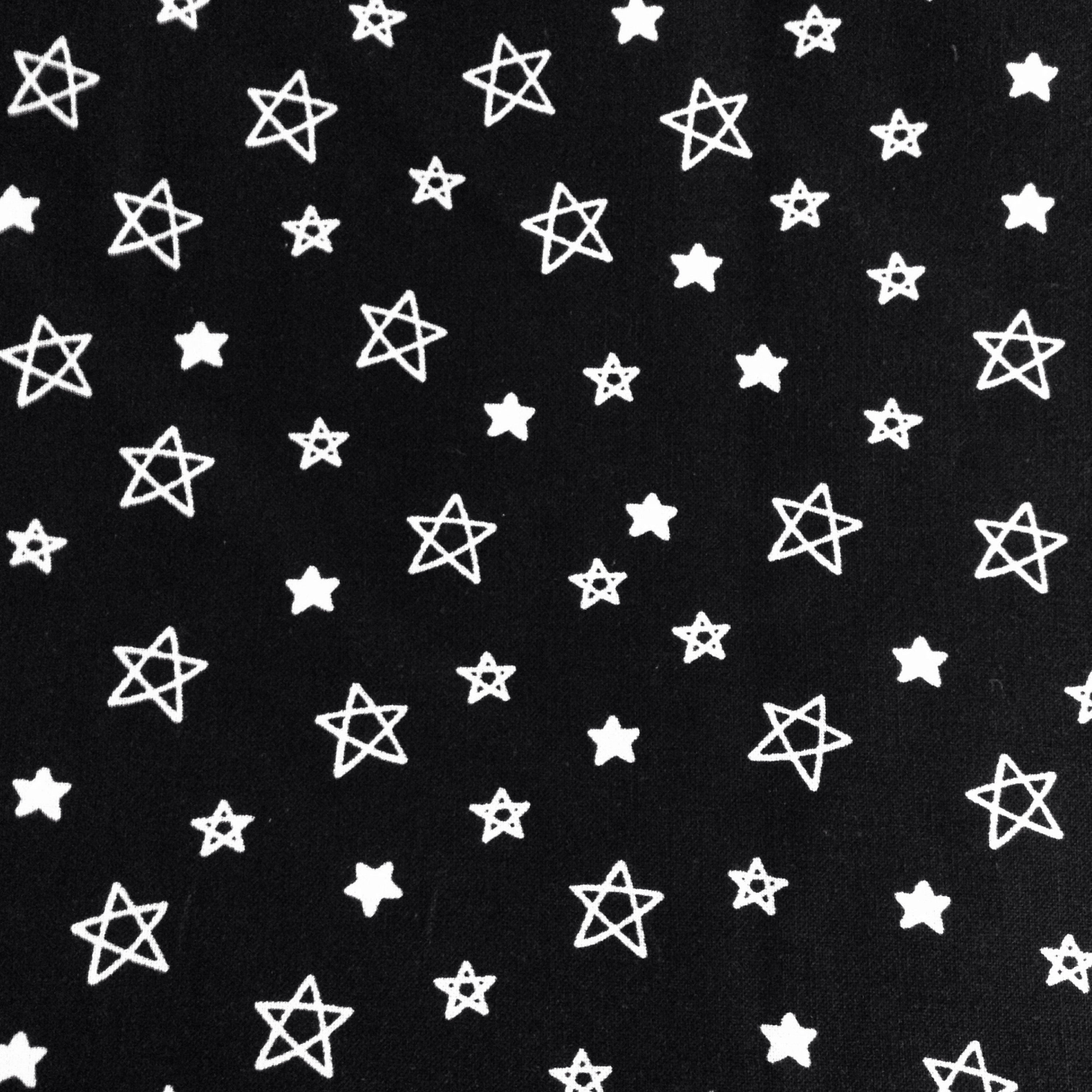Fabric by the Half Yard Black and White Stars BEST SELLER | Etsy