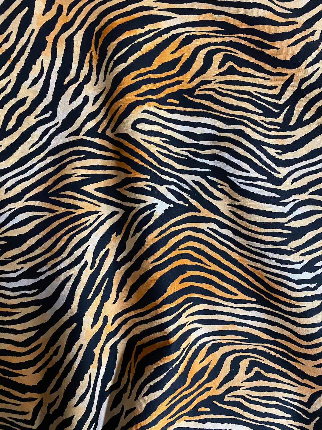 One Half Yard of Fabric Material - Tiger Skin Fabric, Brown, Cheetah ...