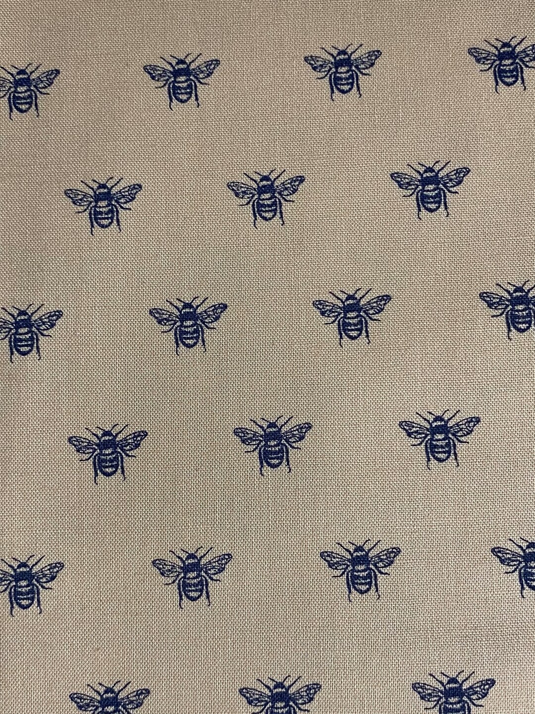 Fabric by the Half Yard Bees on Pale Gold, Bee Fabric, Garden Bees - Etsy