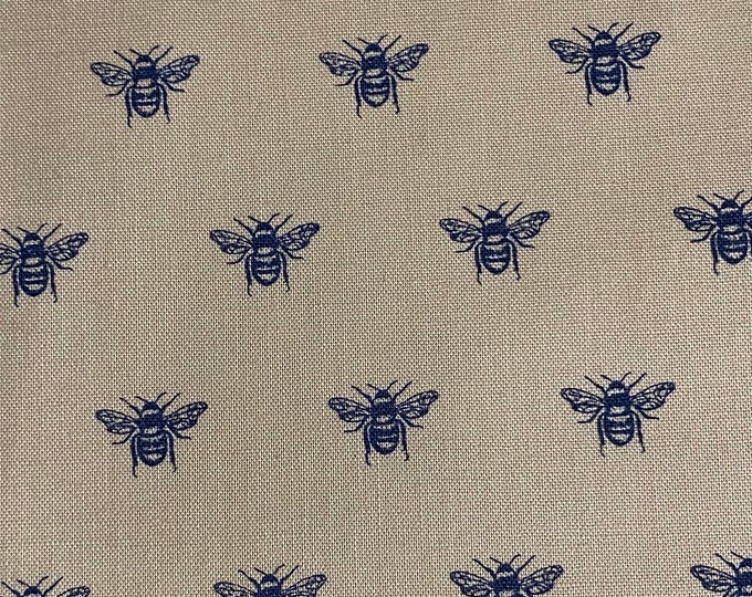 Fabric by the Half Yard - Bees on Pale Gold, Bee Fabric, Garden Bees - Etsy