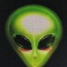 Fabric by the Half Yard - Alien Heads, Aliens in Space, Outer Space ...