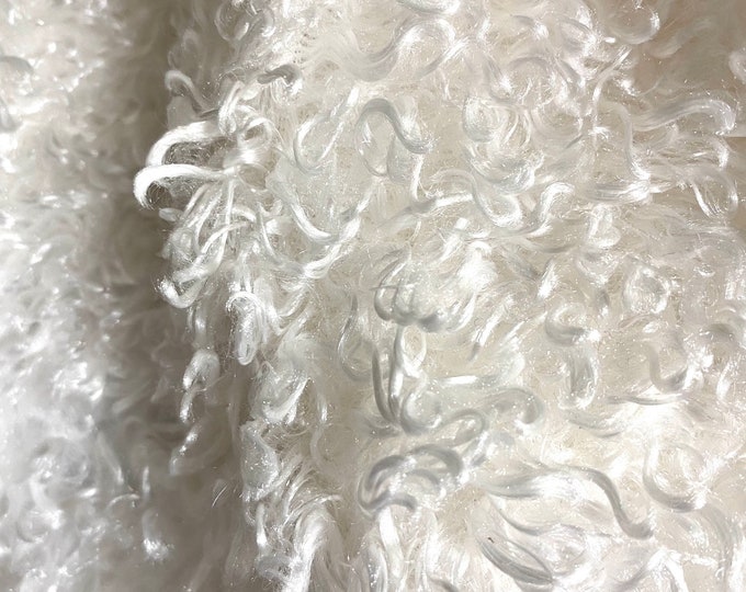 Curly Pile Fleece - White, Polyester, 18in by 28in, Christmas Crafts ...