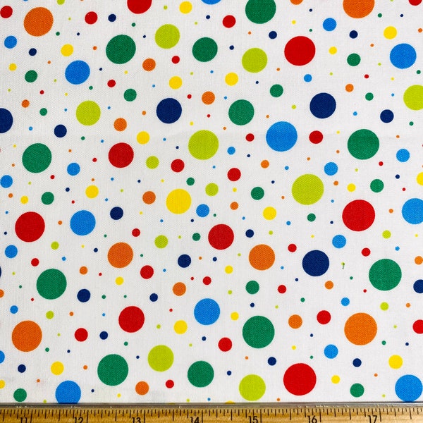 Multi Color Polka Dot Fabric - Etsy