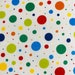 Fabric by the Half Yard - Dots on White, Birthday Dots, Multi Color ...