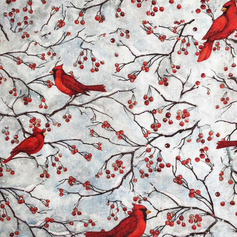 Cardinal Fabric - Etsy