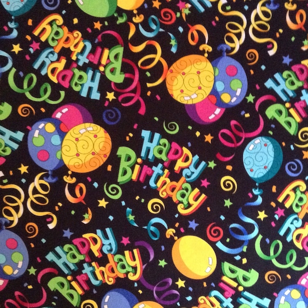 Happy Birthday Banner Fabric - Etsy