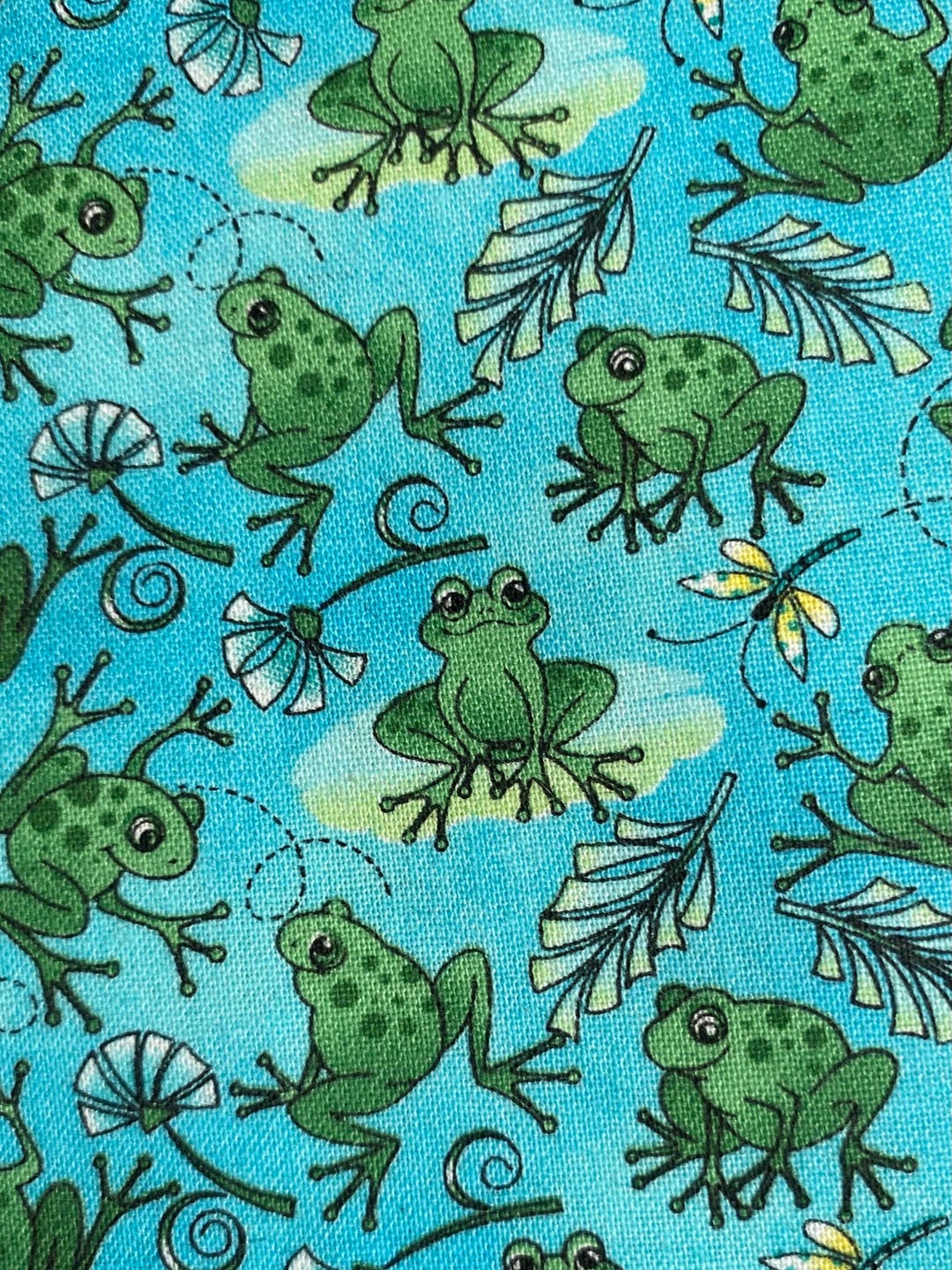 Fabric by the Half Yard - Frogs, Reptile Fabric, Frog Fabric, Garden ...