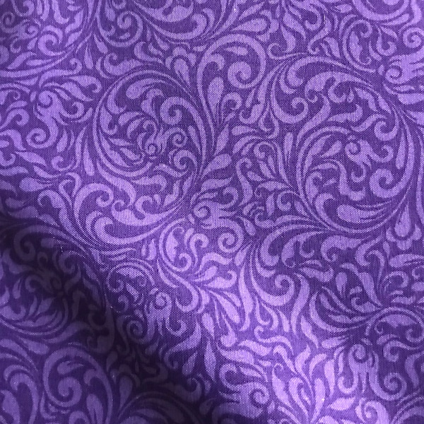 Purple Floral Fabric - Etsy