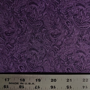 Fabric by the Half Yard - Purple Paisley, Paisley Fabric, Purple Shades ...