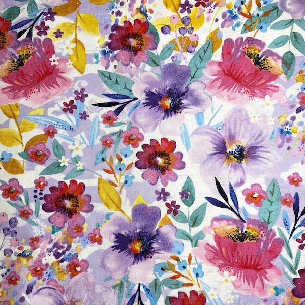 Modern Floral Fabric - Etsy