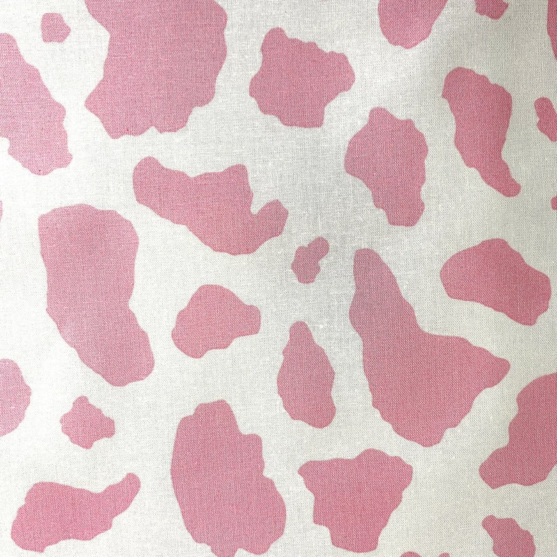 Pink Cow Print Fabric - Etsy