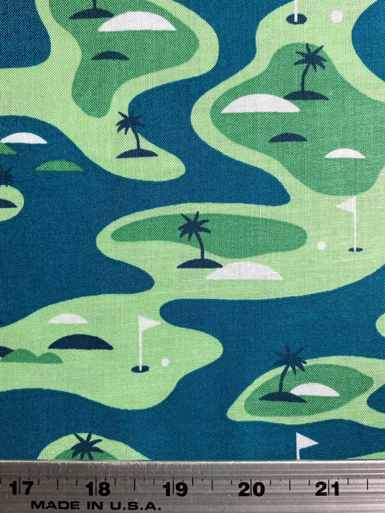 Fabric by the Half Yard Golf Courses Golf Fabric Sports - Etsy