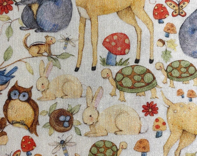 Fabric by the Half Yard Packed Woodland Animals Nursery - Etsy