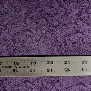 Fabric by the Half Yard - Purple Paisley, Paisley Fabric, Purple Shades ...