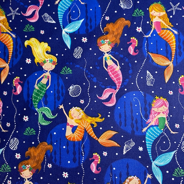 Mermaid Fabric - Etsy