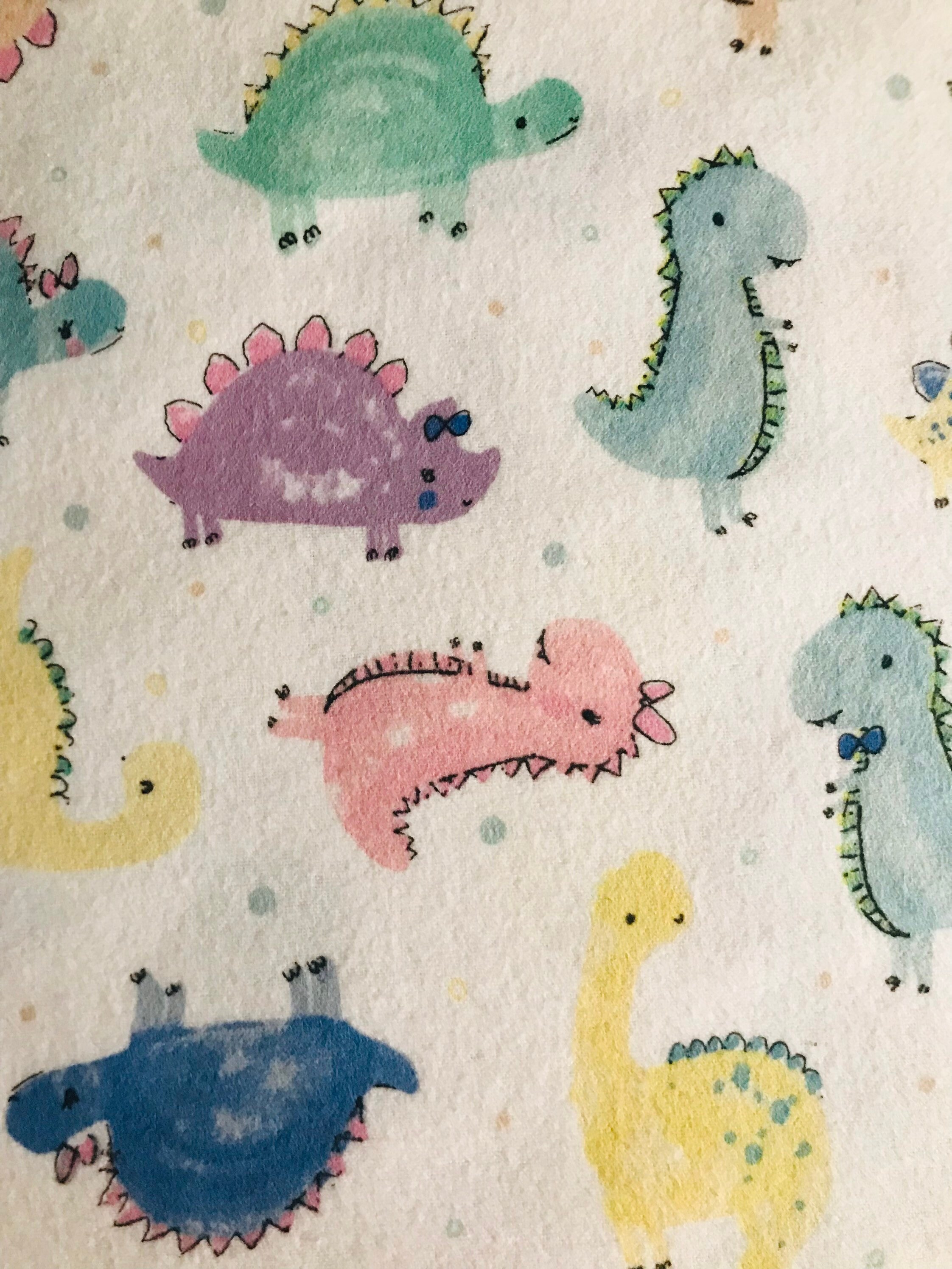 Flannel Fabric by the Half Yard Baby Dinosaurs FLANNEL - Etsy
