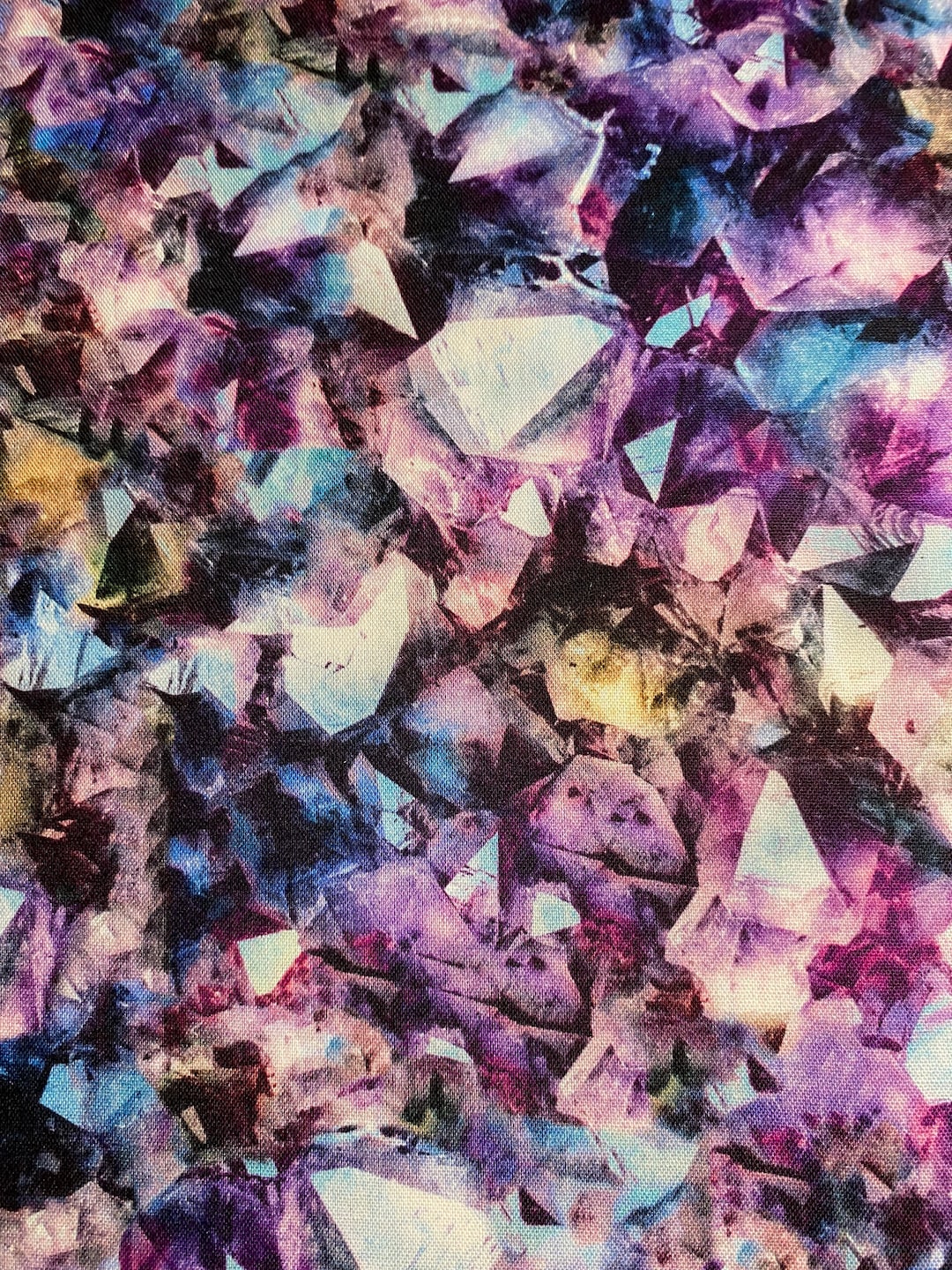 Fabric by the Half Yard - Packed Gem Stones, Amethyst, Almost Photo ...