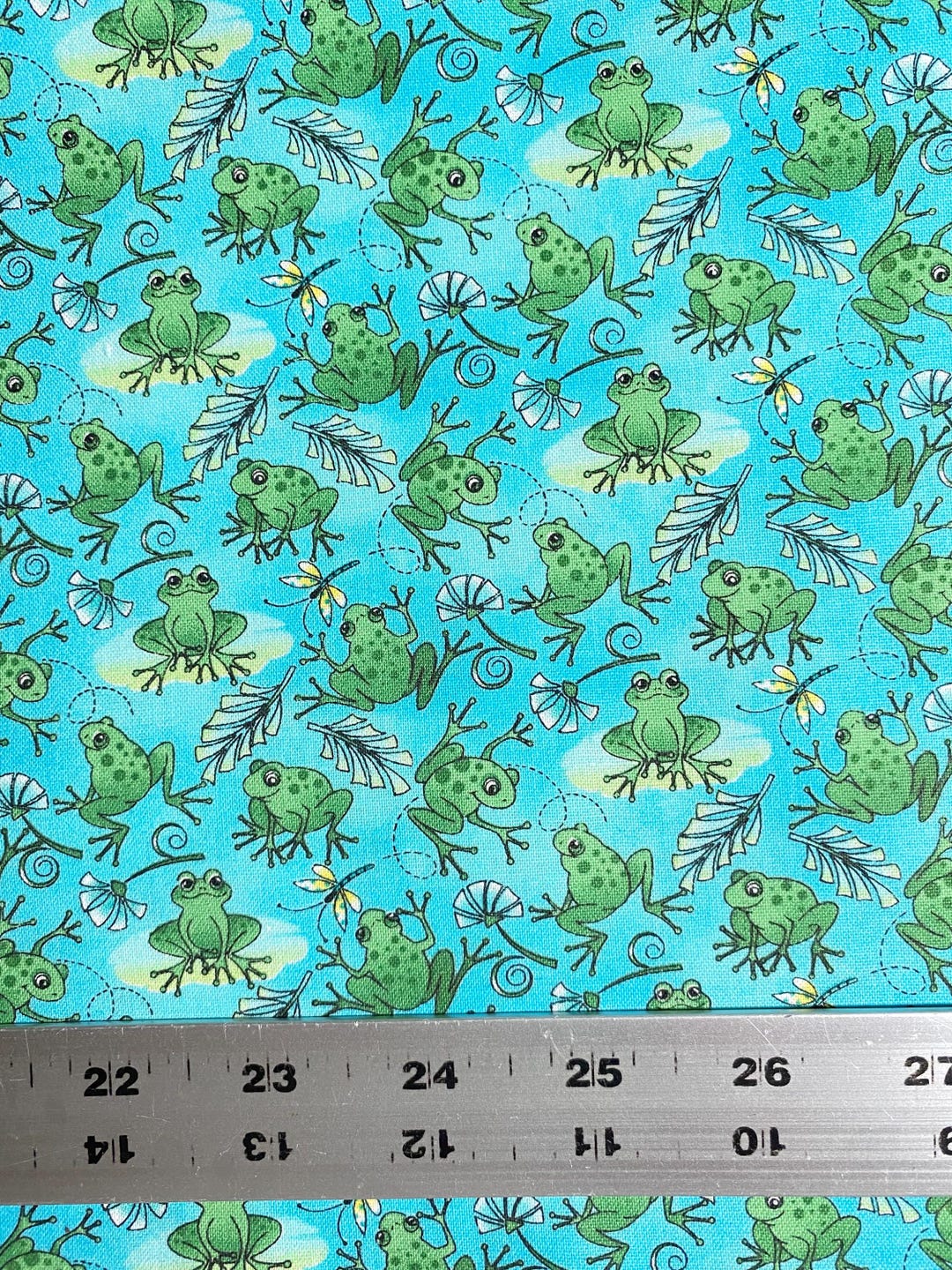 Fabric by the Half Yard - Frogs, Reptile Fabric, Frog Fabric, Garden ...