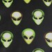 Fabric by the Half Yard - Alien Heads, Aliens in Space, Outer Space ...