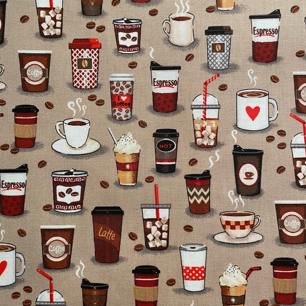 Coffee Fabric - Etsy