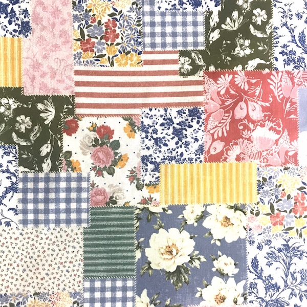 Patchwork Fabric - Etsy