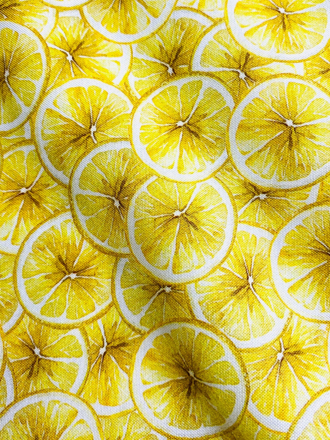Fabric by the Half Yard Packed Lemon Slices, Almost Photo Real, Fruit ...