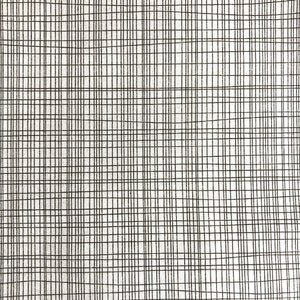 One Half Yard of Fabric - Cross Hatch, Black on White, Cross Hatch ...