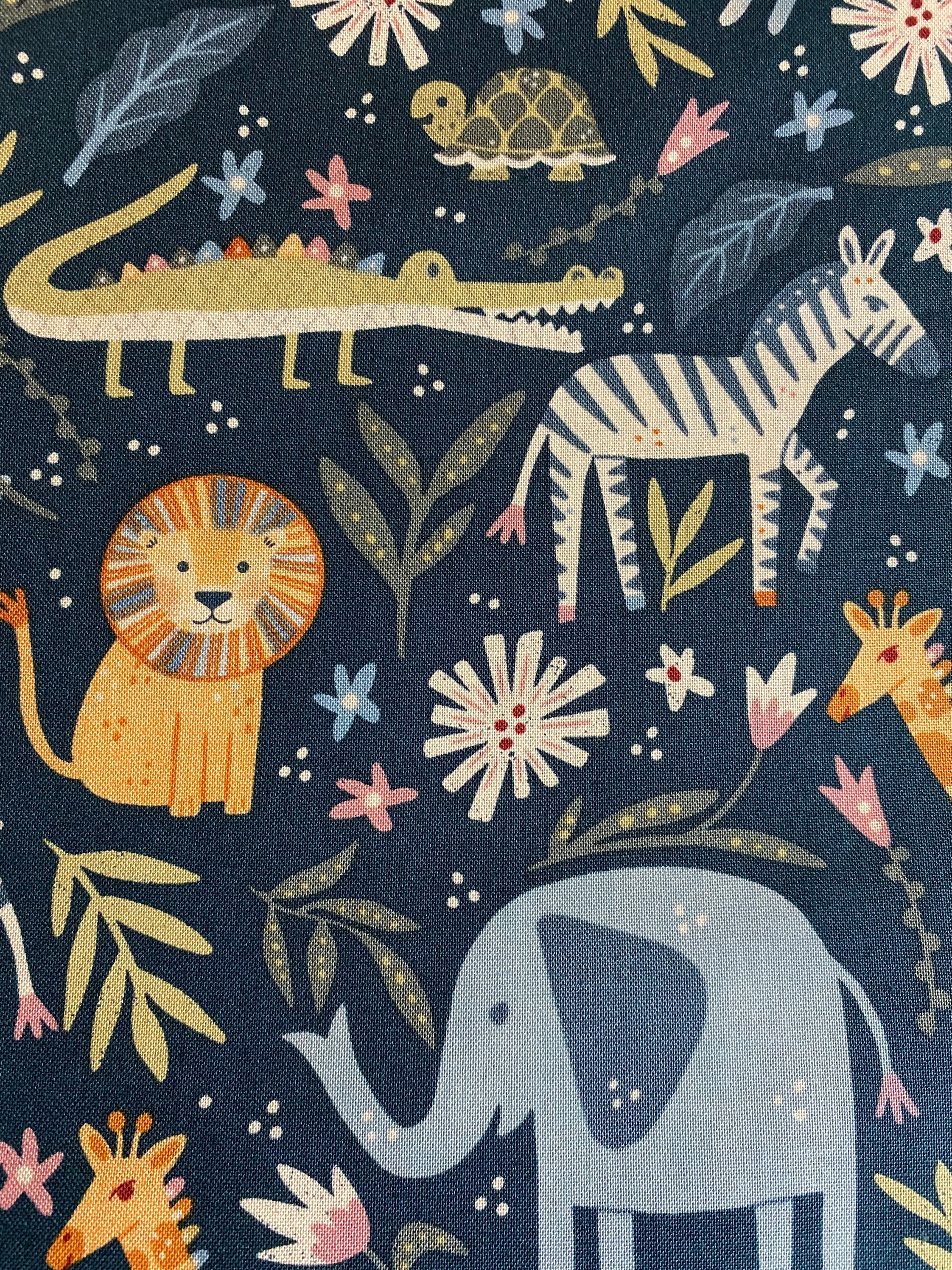 Fabric by the Half Yard- Animal Kingdom, BEST SELLER, Jungle Animals ...