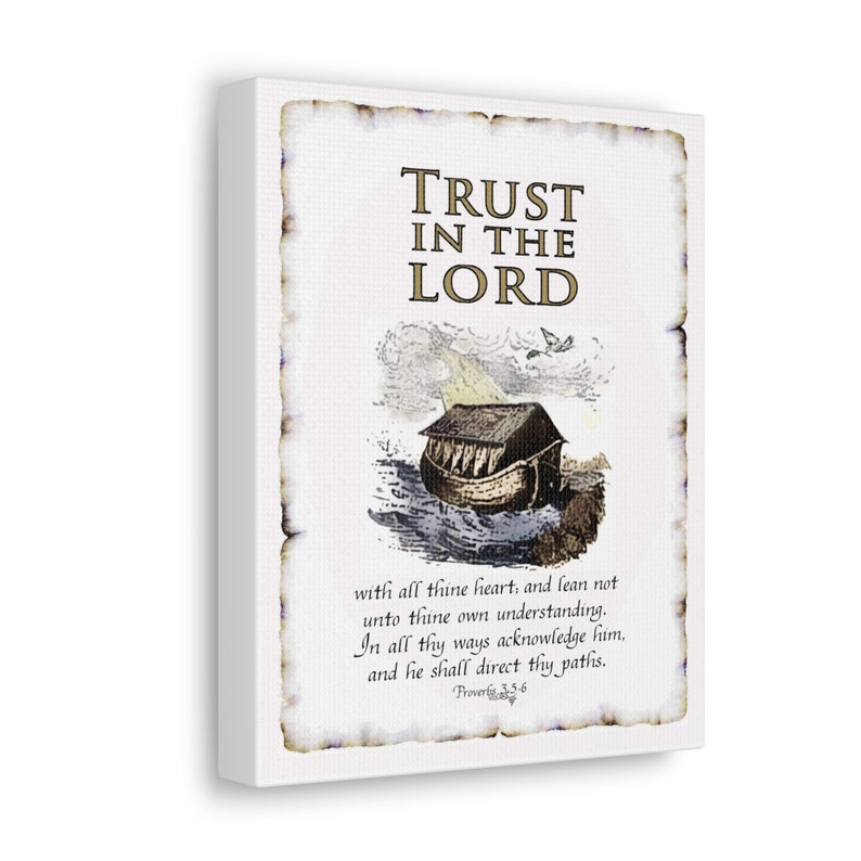 Proverbs 3:5-6 KJV Trust in the Lord With All Thine Heart Canvas ...