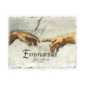 Matthew 1:23 Emmanuel God With Us 16 " X 20 " & 24" X 36" Large PRINT ...
