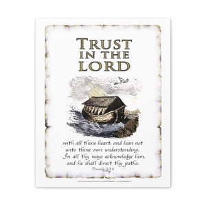 Proverbs 3:5-6 KJV Trust in the Lord With All Thine Heart Canvas ...