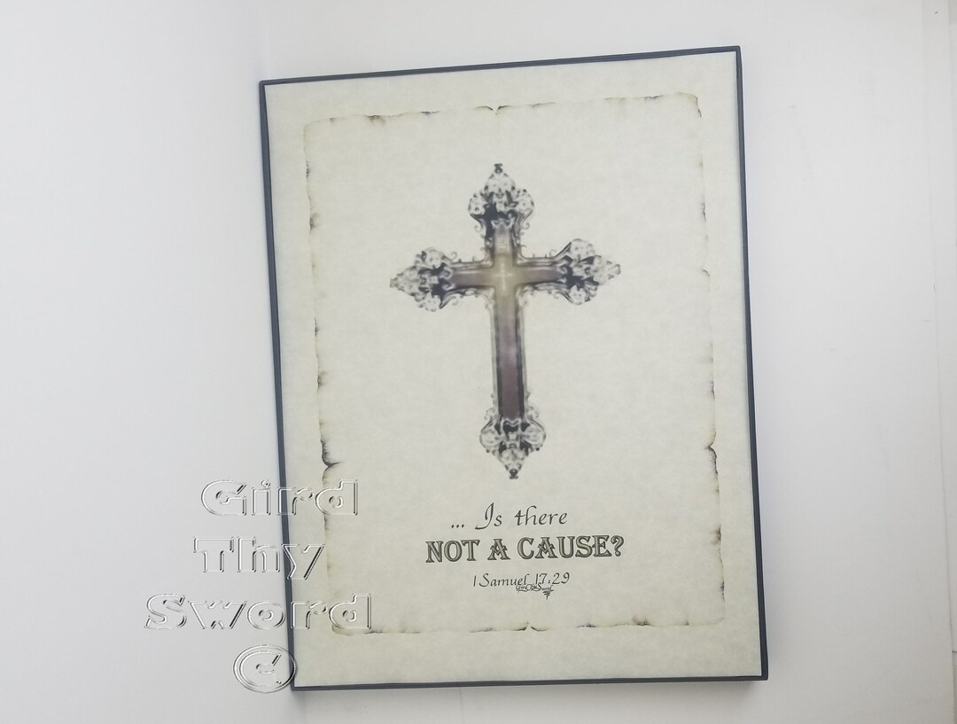 1 Samuel 17:29 is There Not A Cause FRAMED PRINT 8 - Etsy UK