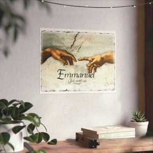 Matthew 1:23 Emmanuel God With Us 16 " X 20 " & 24" X 36" Large PRINT ...