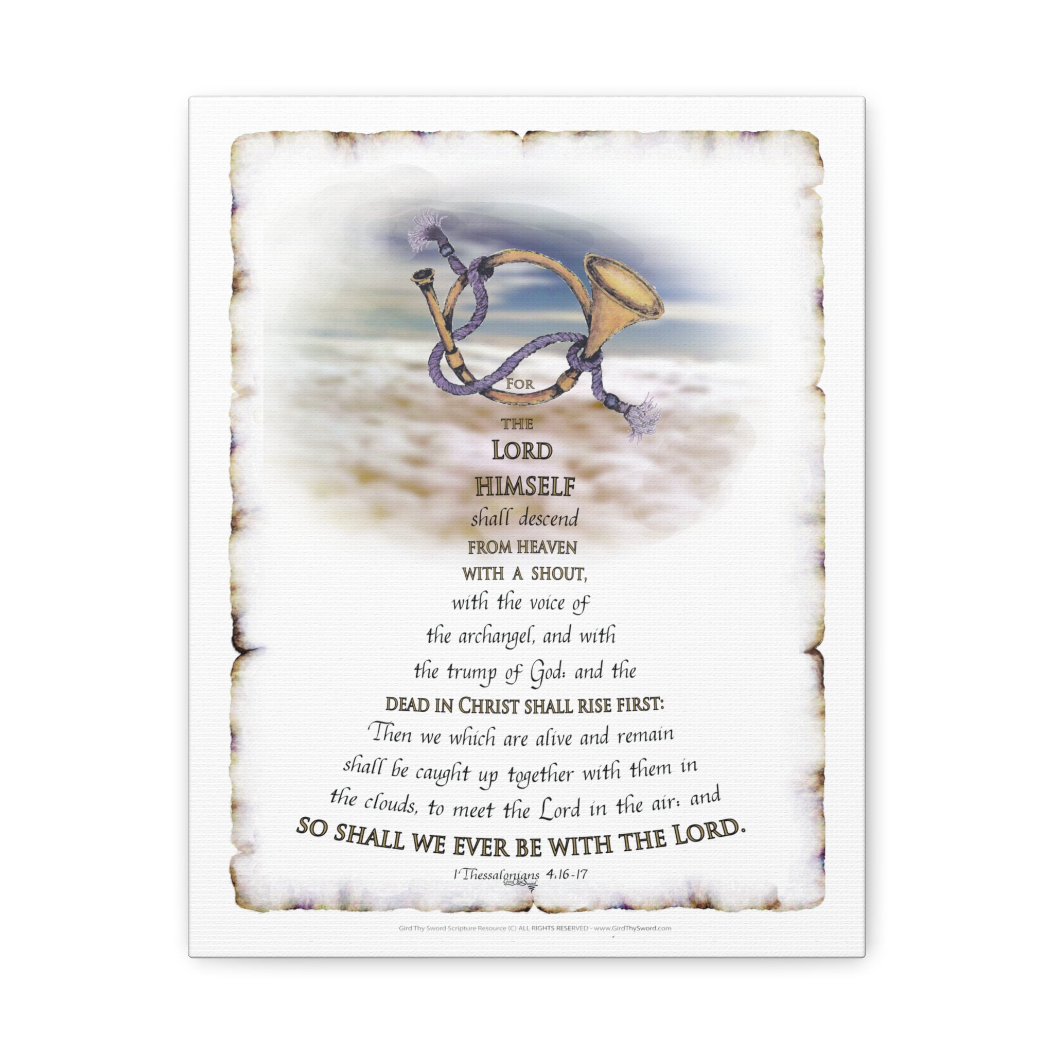 1 Thessalonians 4:16-17 RAPTURE Canvas Gallery Wrap My Original Design ...