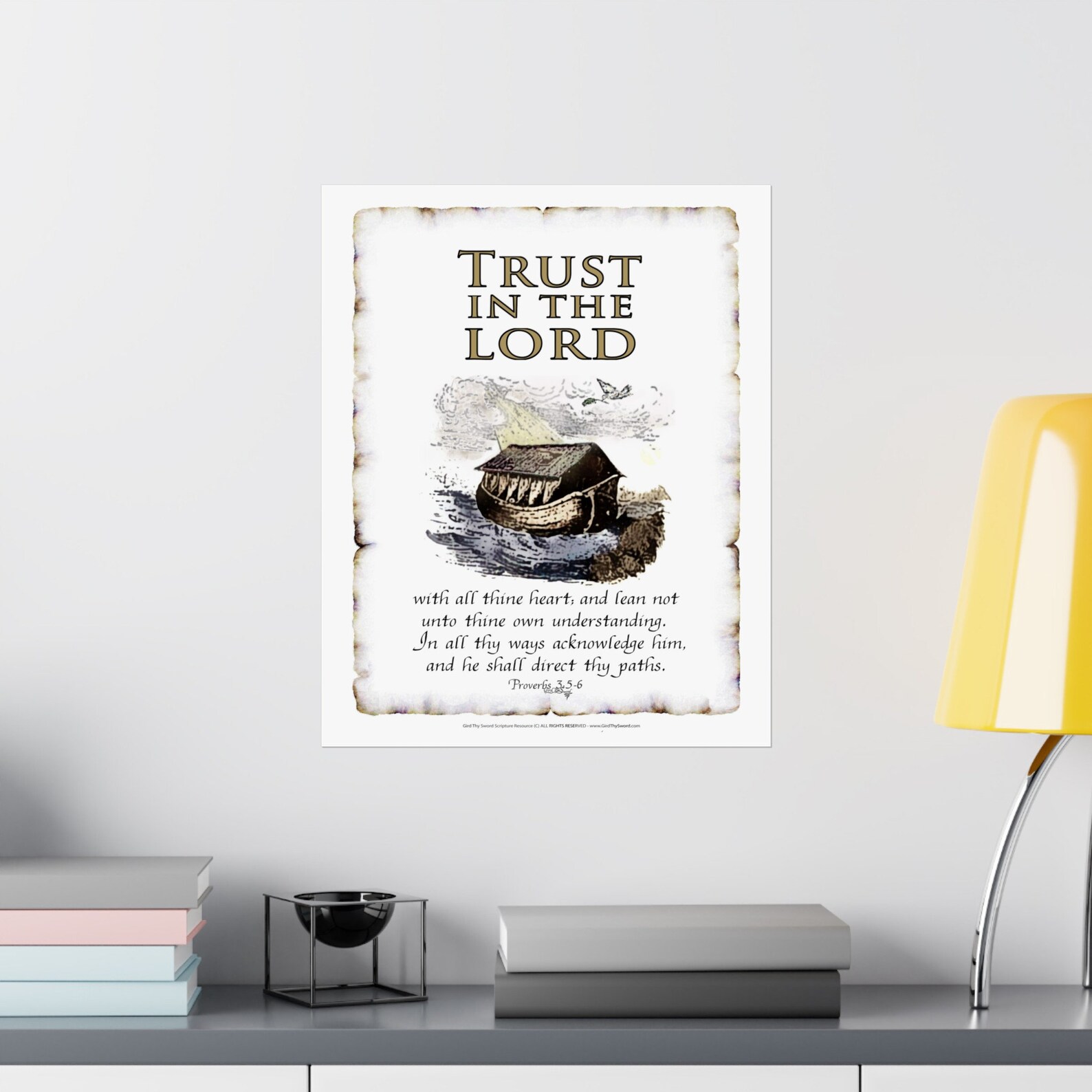 Proverbs 3:5-6 KJV Trust in the Lord With All Thine Heart Large PRINT ...
