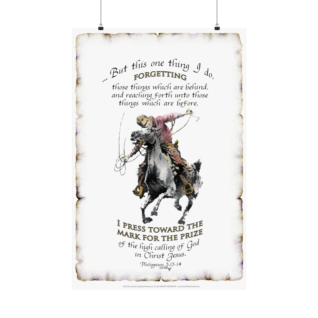 Philippians 3:13-14 but This One Thing I Do 16" X 20" & 24" X 36" Large ...