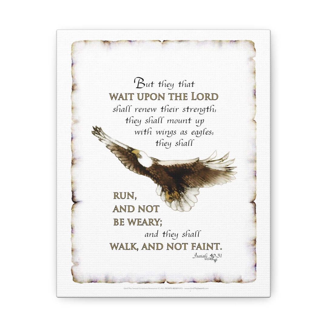 Isaiah 40:31 but They That Wait Upon the Lord Canvas Gallery Wrap ...