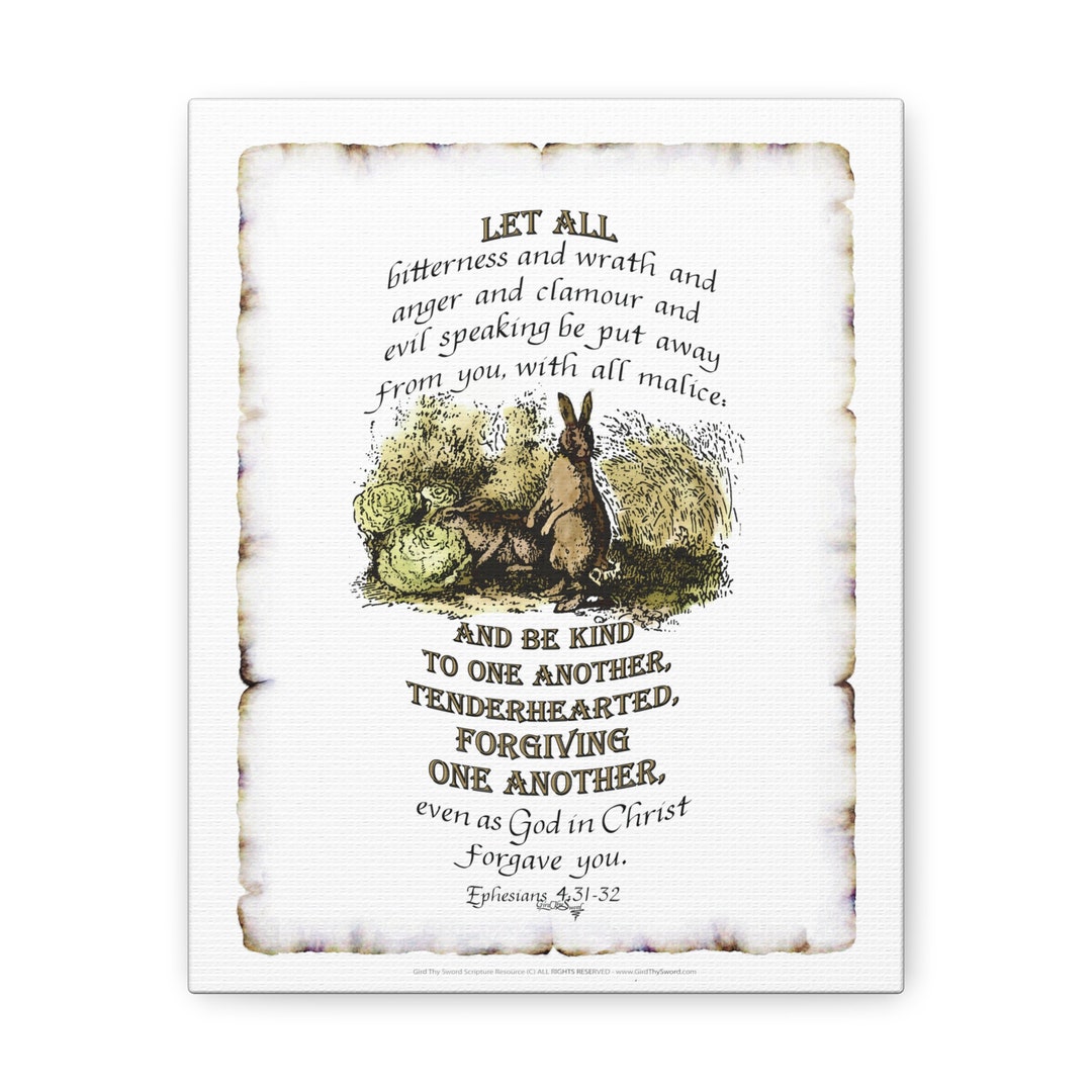 Ephesians 4:31-32 Let All Bitterness Go and Forgive Canvas Gallery Wrap ...