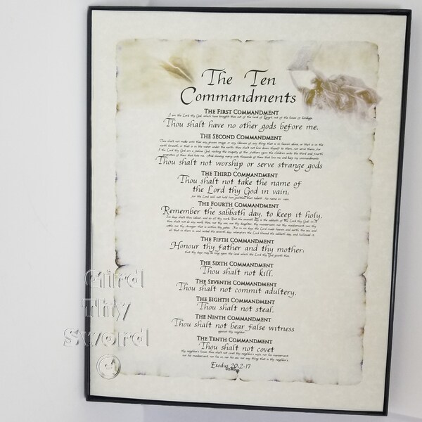 Ten Commandments Calligraphy - Etsy