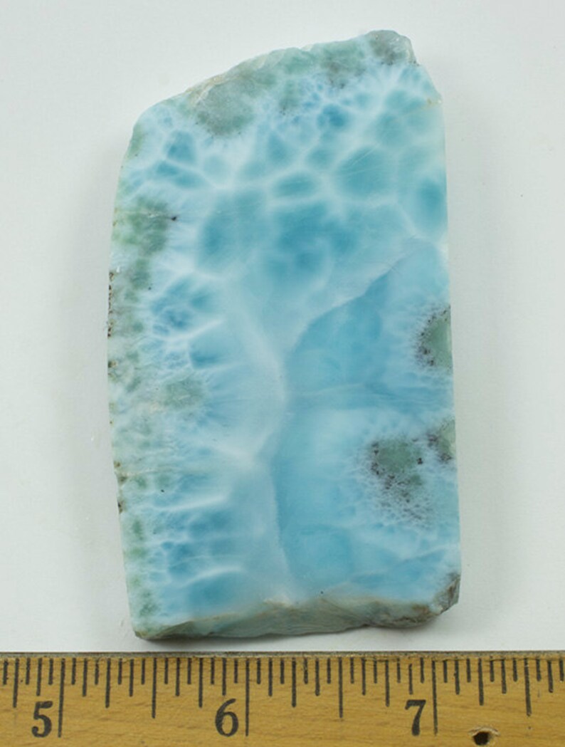 Larimar Slab Rough 91g Rough Larimar Stone Blue Pectolite | Etsy