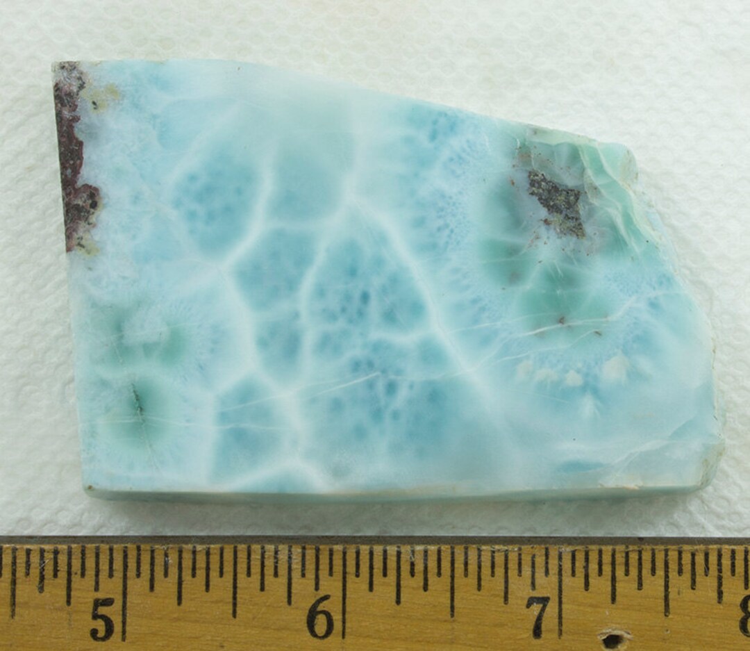 Larimar Slab Rough, 91g, High Quality Rough Larimar Slab, Blue ...