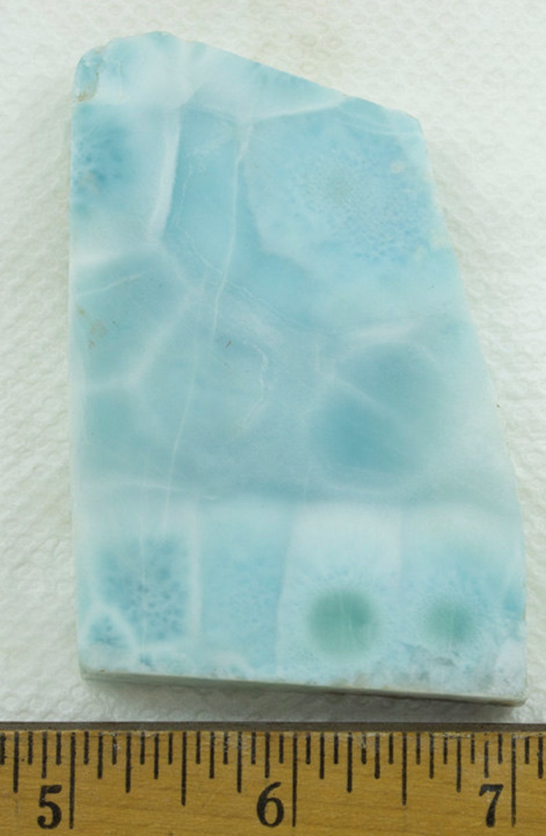 Larimar Slab Rough, 91g, High Quality Rough Larimar Slab, Blue ...