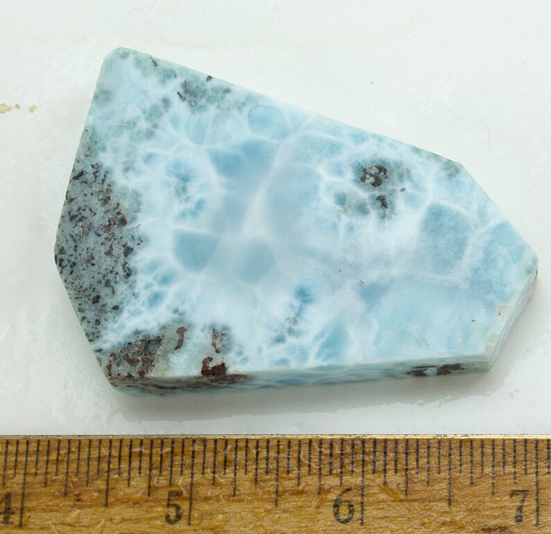 Larimar Slab Rough 83.8g Rough Slab Larimar Blue Pectolite | Etsy