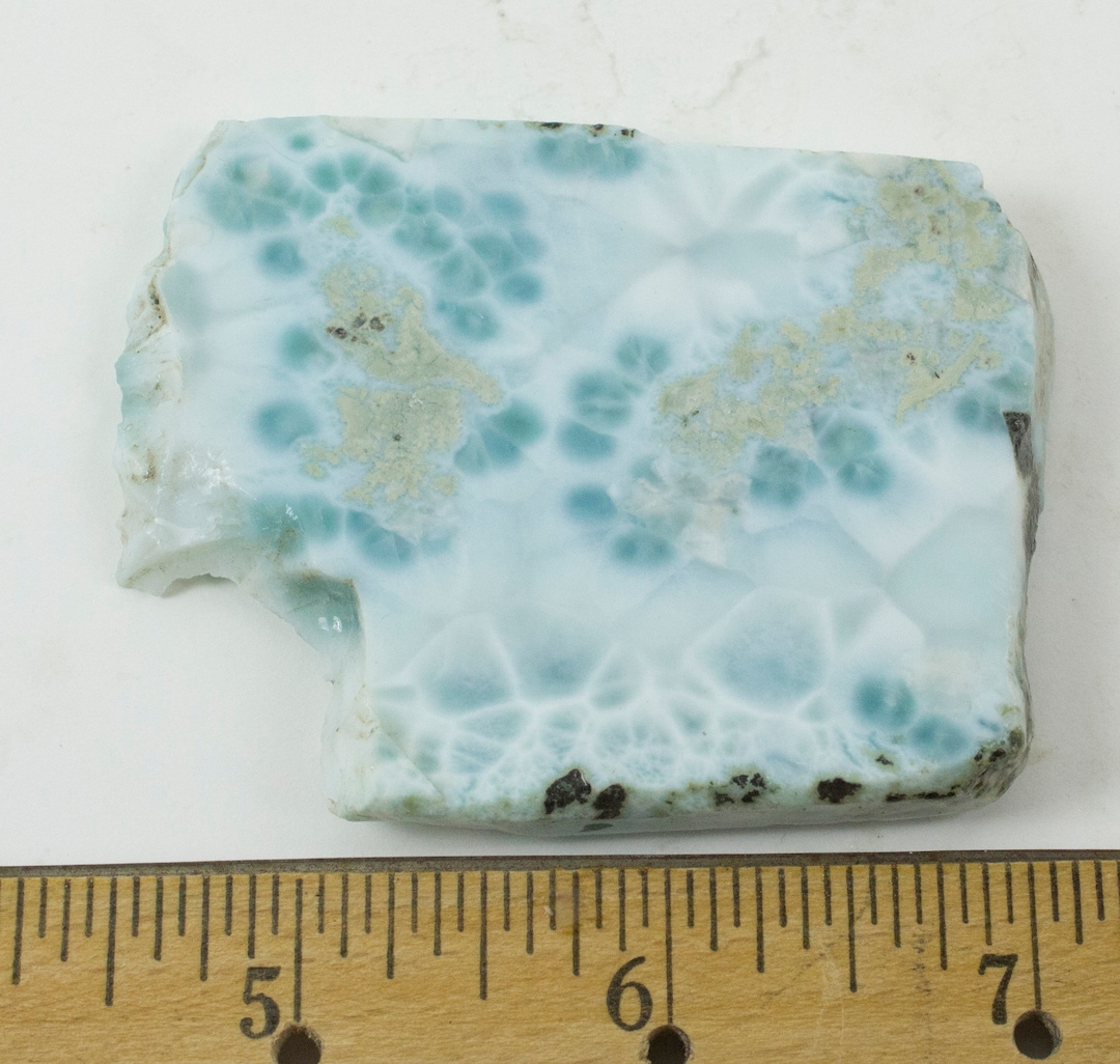 Larimar Rough Slab, 50g, Larimar Stone, Rough Slab Larimar, Blue ...
