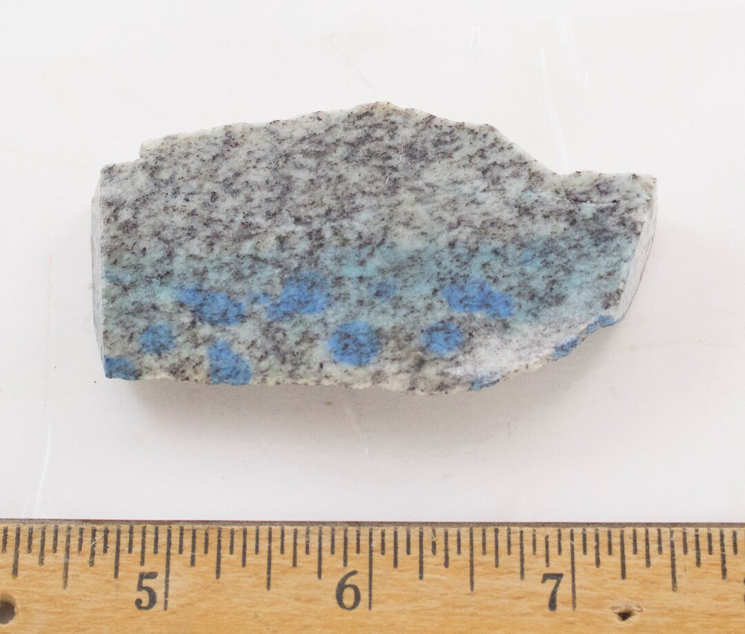 K2 Granite Slab, 57g, Bulk Rough K2 Jasper, Granite With Azurite Blue ...