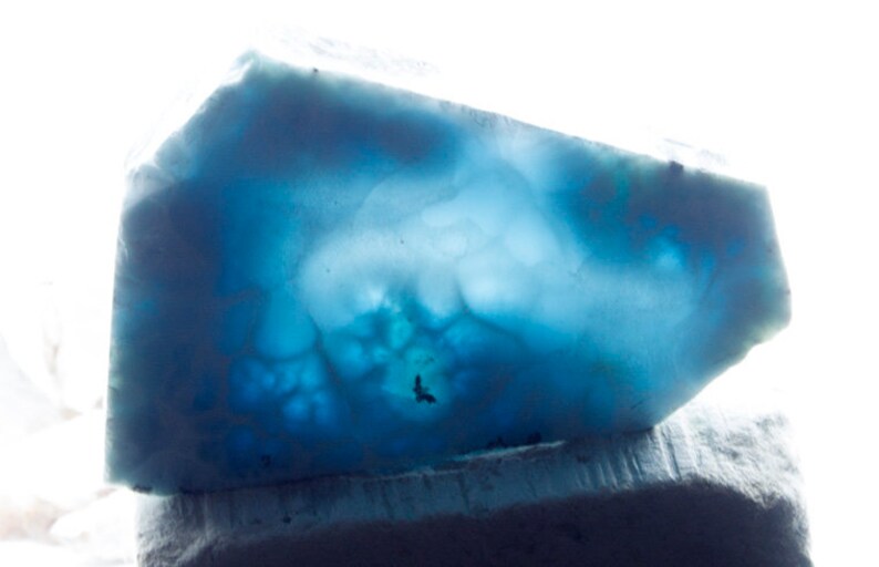 Larimar Slab Rough 83.8g Rough Slab Larimar Blue Pectolite | Etsy