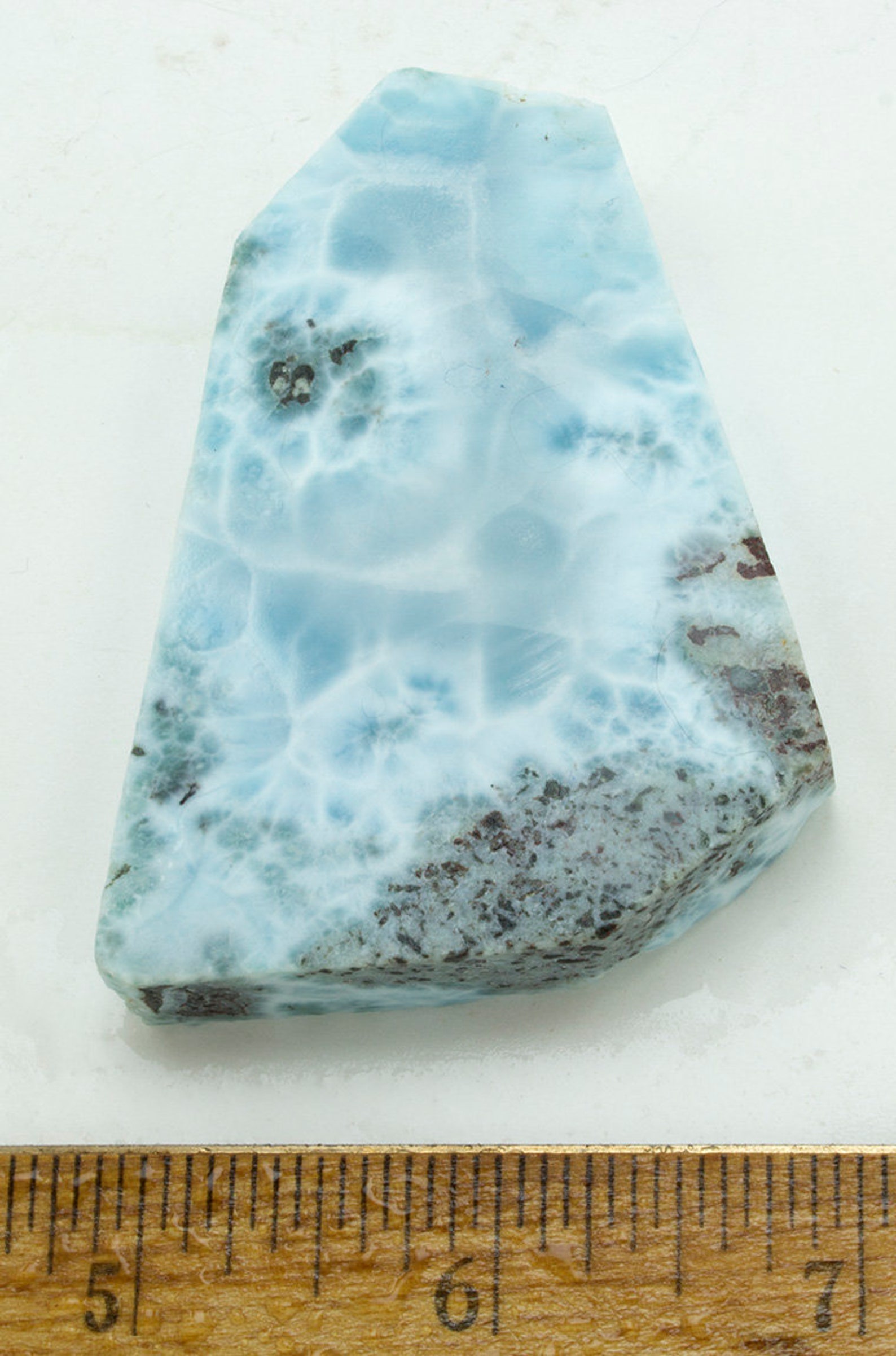 Larimar Slab Rough 83.8g Rough Slab Larimar Blue Pectolite | Etsy