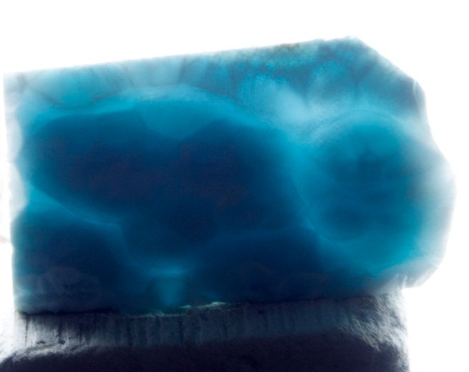 Larimar Slab Rough, 83g, Rough Slab Larimar, Blue Pectolite, Dolphin ...