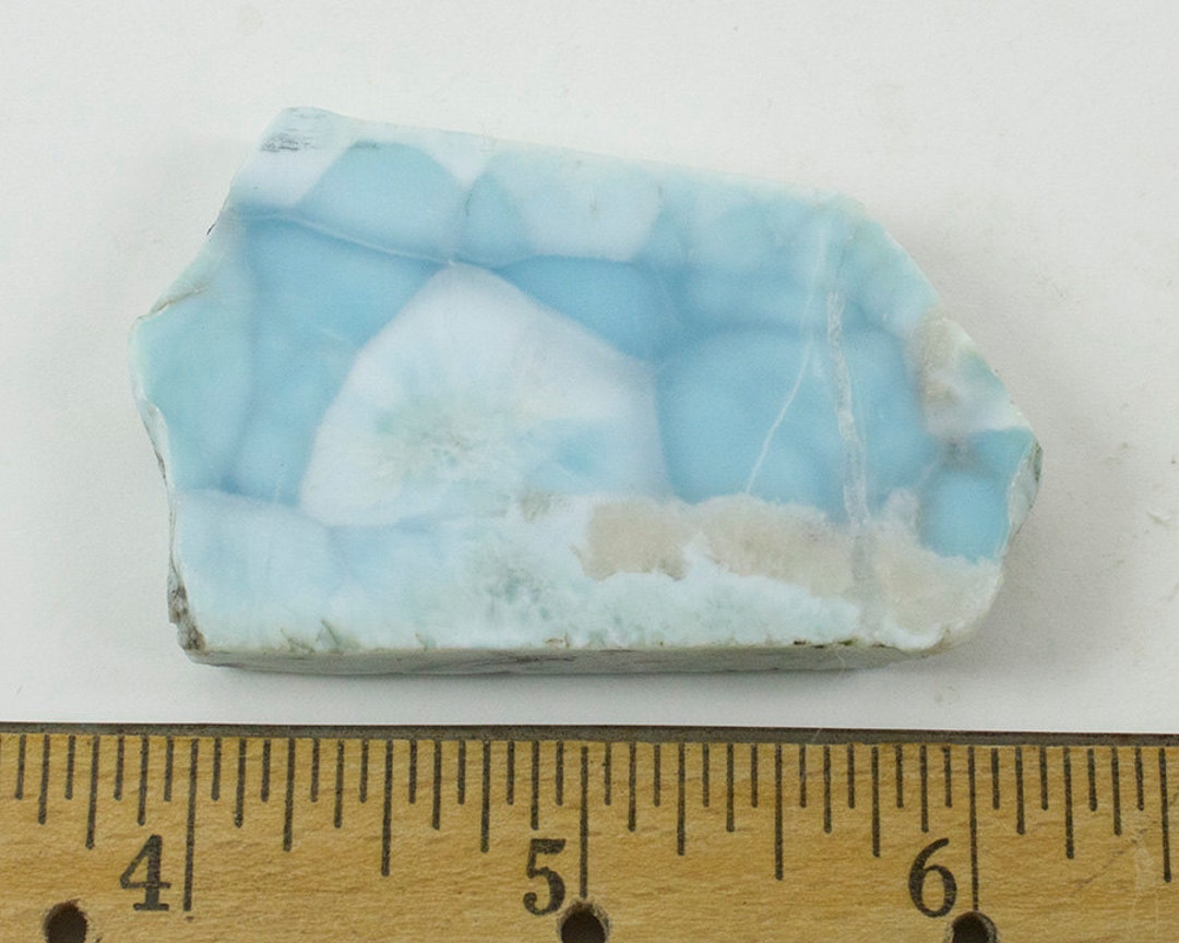 Larimar Stone, 41g Larimar Slab Rough, High Quality, Blue Pectolite ...