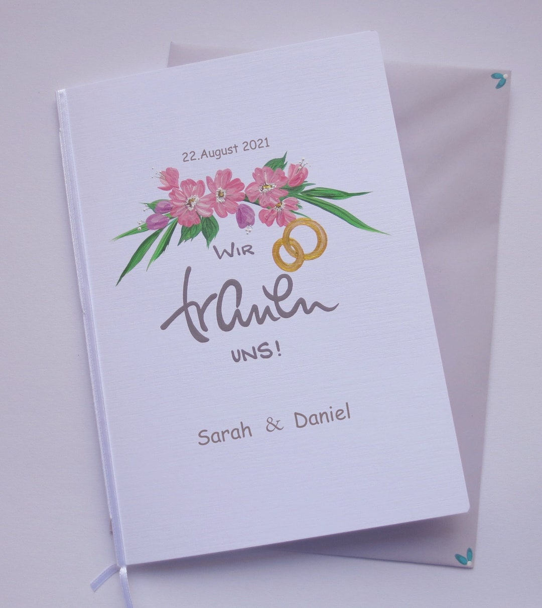 Wedding Card Din A5, Congratulations Card, Wedding Gift we Dare Linen ...